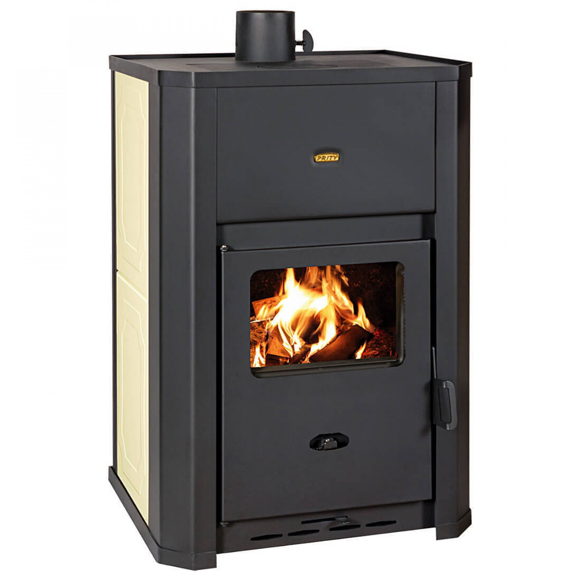 ᐉ Kaminofen, Holzofen Wasserführend Prity WD W24 D, Leistung 24.3kW | BalkanEnergy.DE